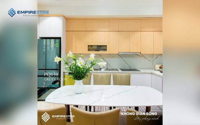 Đá nhân tạo gốc thạch anh PQ138 GREY LACYN